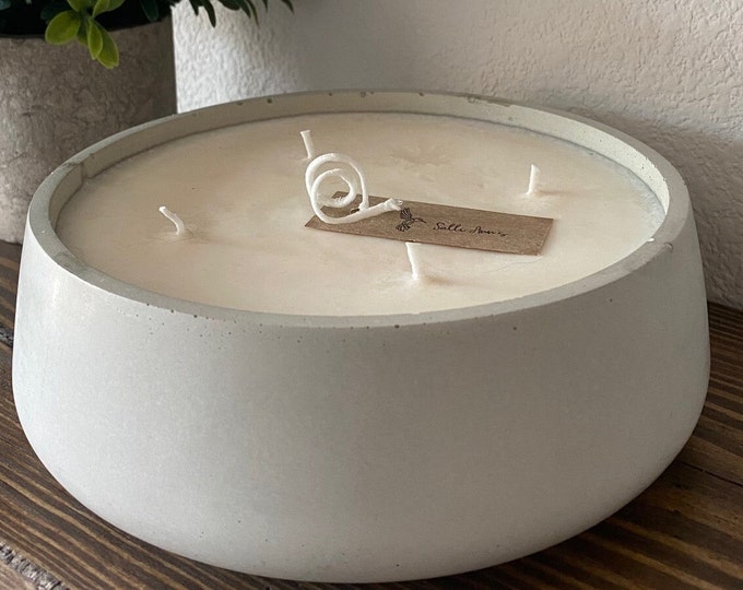 Extra Large Candle, Giant Candle, Concrete Cement Candle Bowl, Multi ...