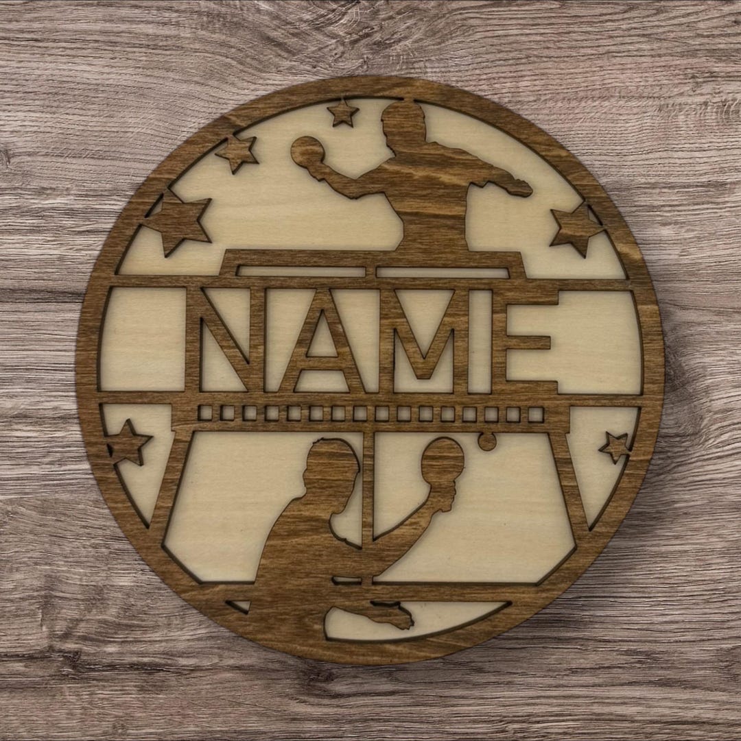 Personalized Wooden Name Sign table Tennis Male - Etsy