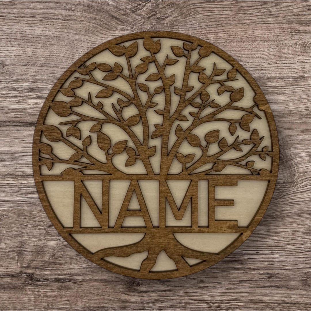 Personalized Wooden Name Sign (tree) - Etsy