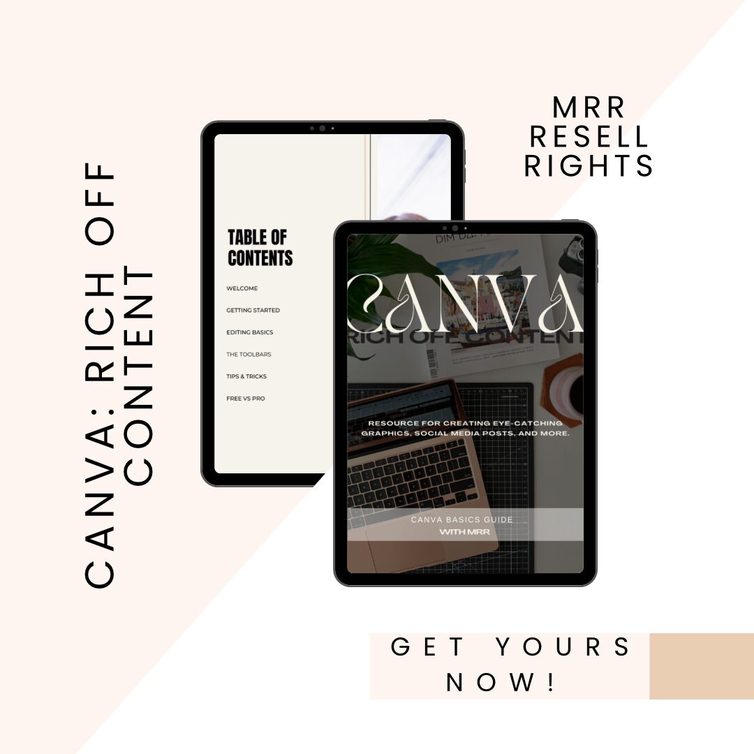Canva:rich off Content MRR Resell Right Template Made/edit on Canva ...
