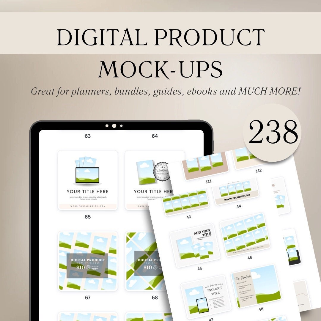 Canva Ready: 128 Digital Product Mock-ups With MRR Resell Rights ...