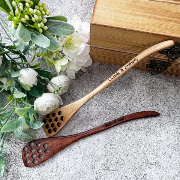 Honey Spoons Wood - Etsy New Zealand