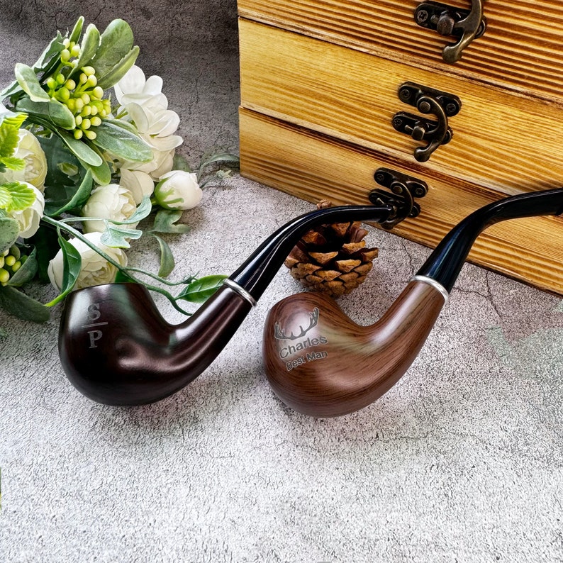 Personalized Wooden Pipes, Customized Handmade Pipes Fathers Day Gifts ...