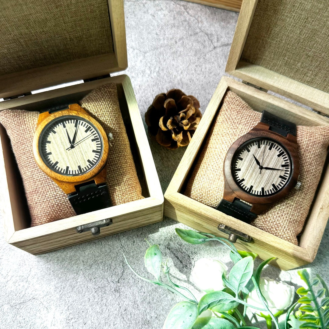 Personalized Wooden Men's Watch, Birthday Gift, Gift for Him, Groomsman ...