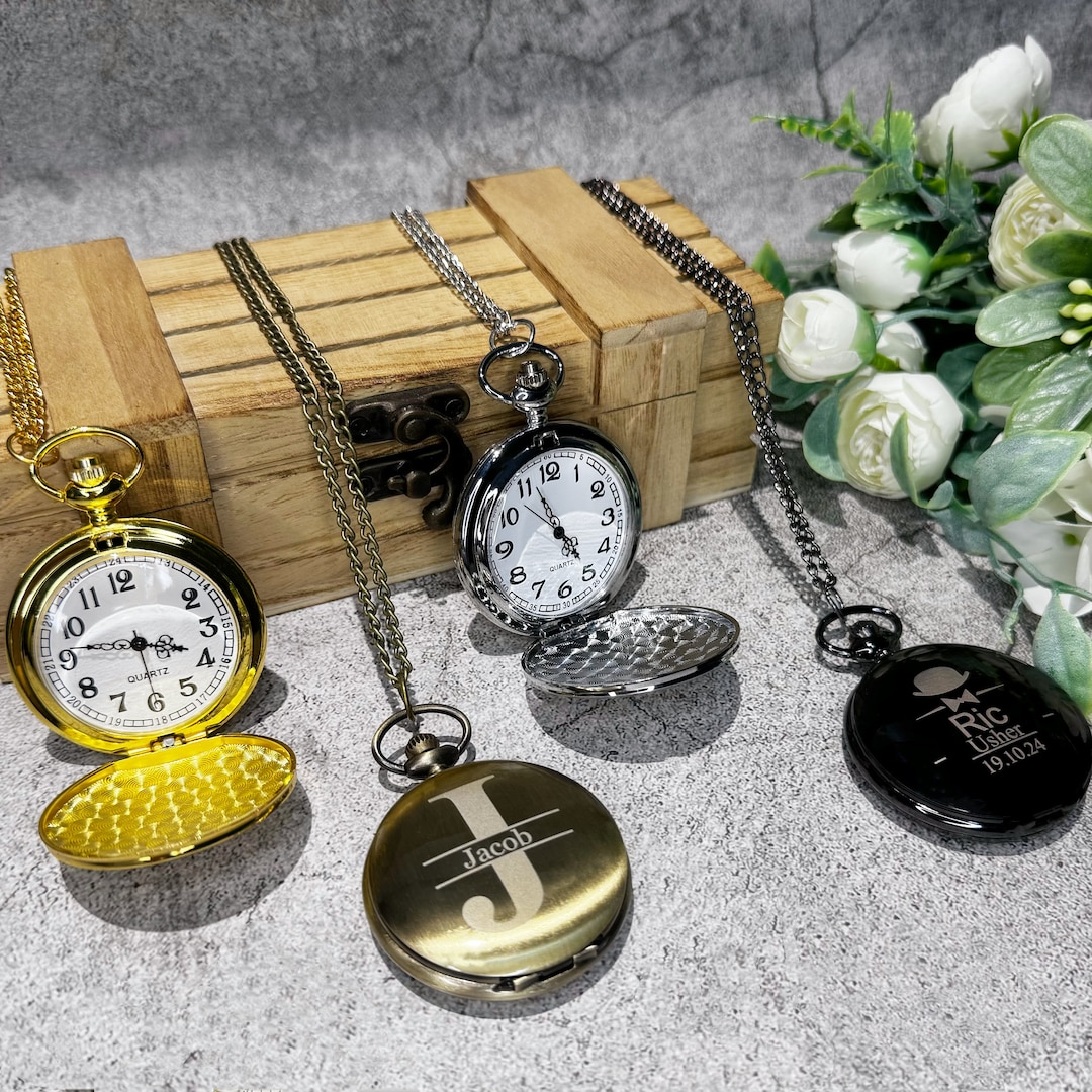 Customized Retro Style Pocket Watch, Personalized Wedding Gift ...