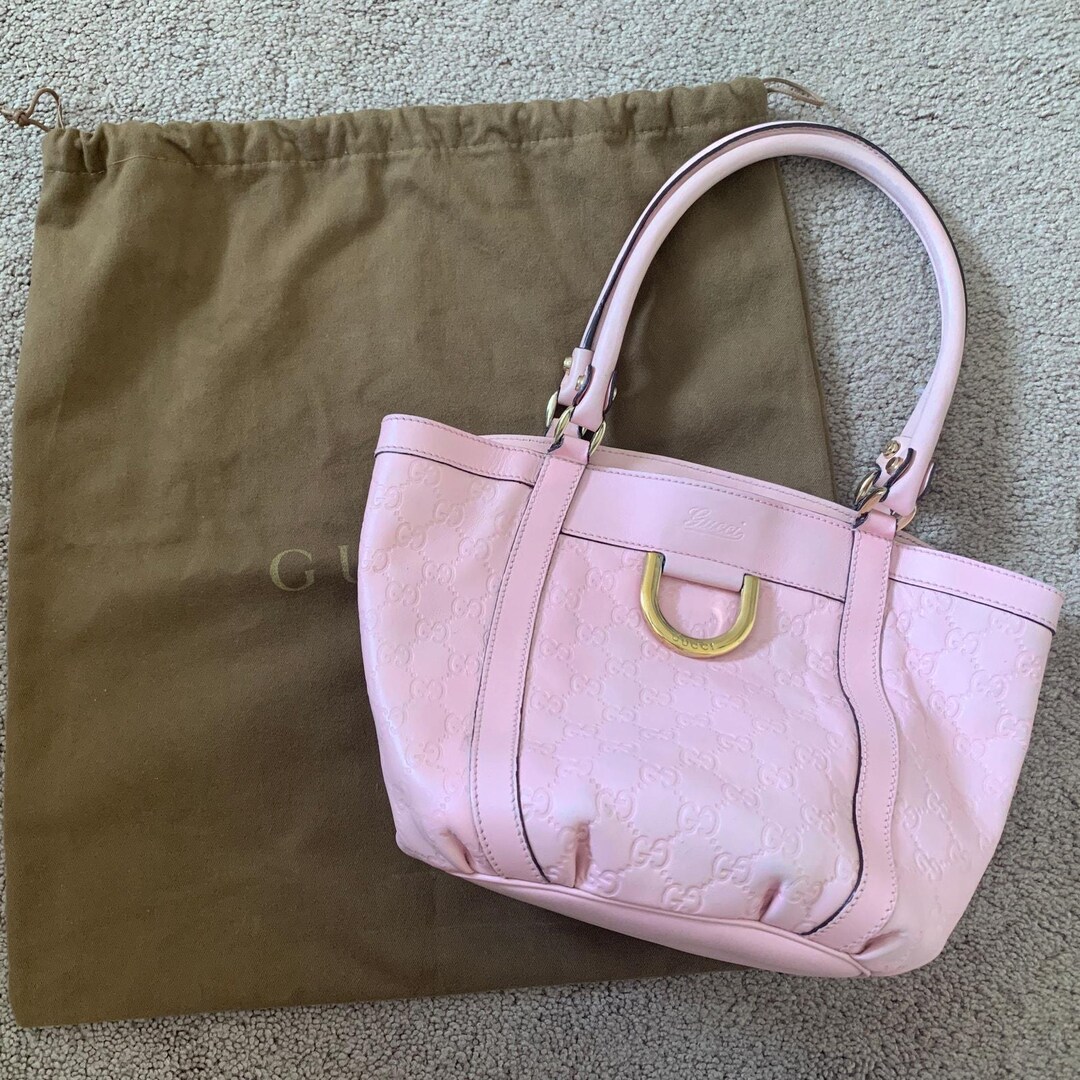 Gucci Pink Guccissima Monogram Leather Handbag - Etsy