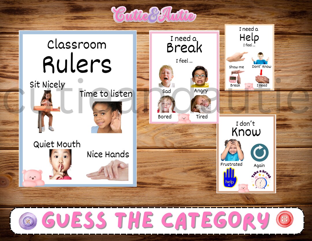 Self-management Visual Support Cards Autism/special Ed - Etsy