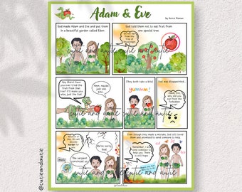 Bible Story Adam and Eve Sunday School Special Need Friendly - Etsy