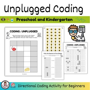 Unplugged Coding Adventure for Preschoolers and Kindergarteners - Etsy