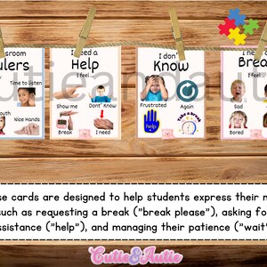 Self-management Visual Support Cards - Autism/special Ed - Etsy