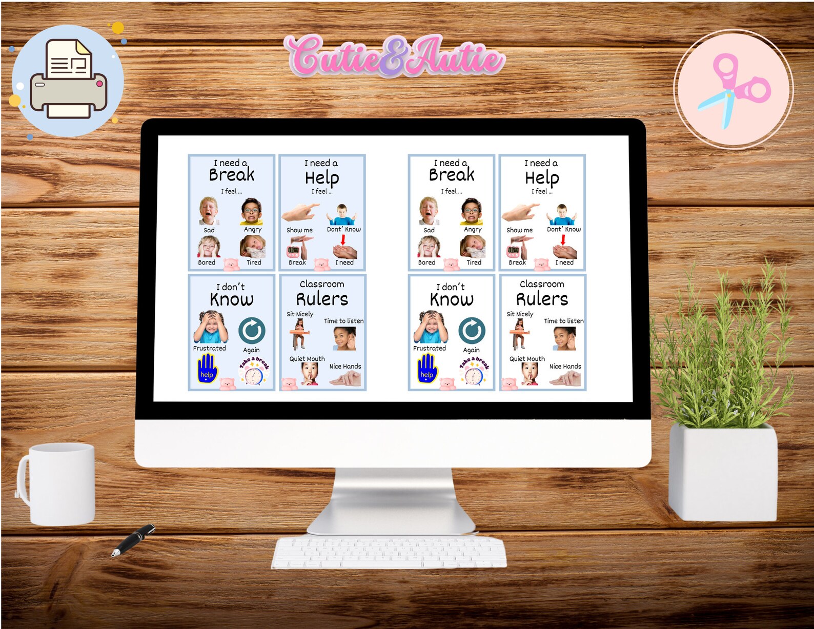 Self-management Visual Support Cards - Autism/special Ed - Etsy