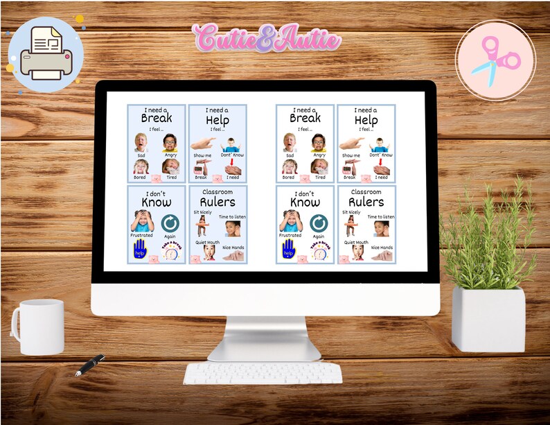 Self-management Visual Support Cards - Autism/special Ed - Etsy