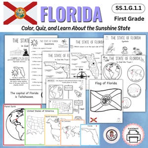 My Florida Symbols & Geography Pack/explore State Symbols, Geography ...