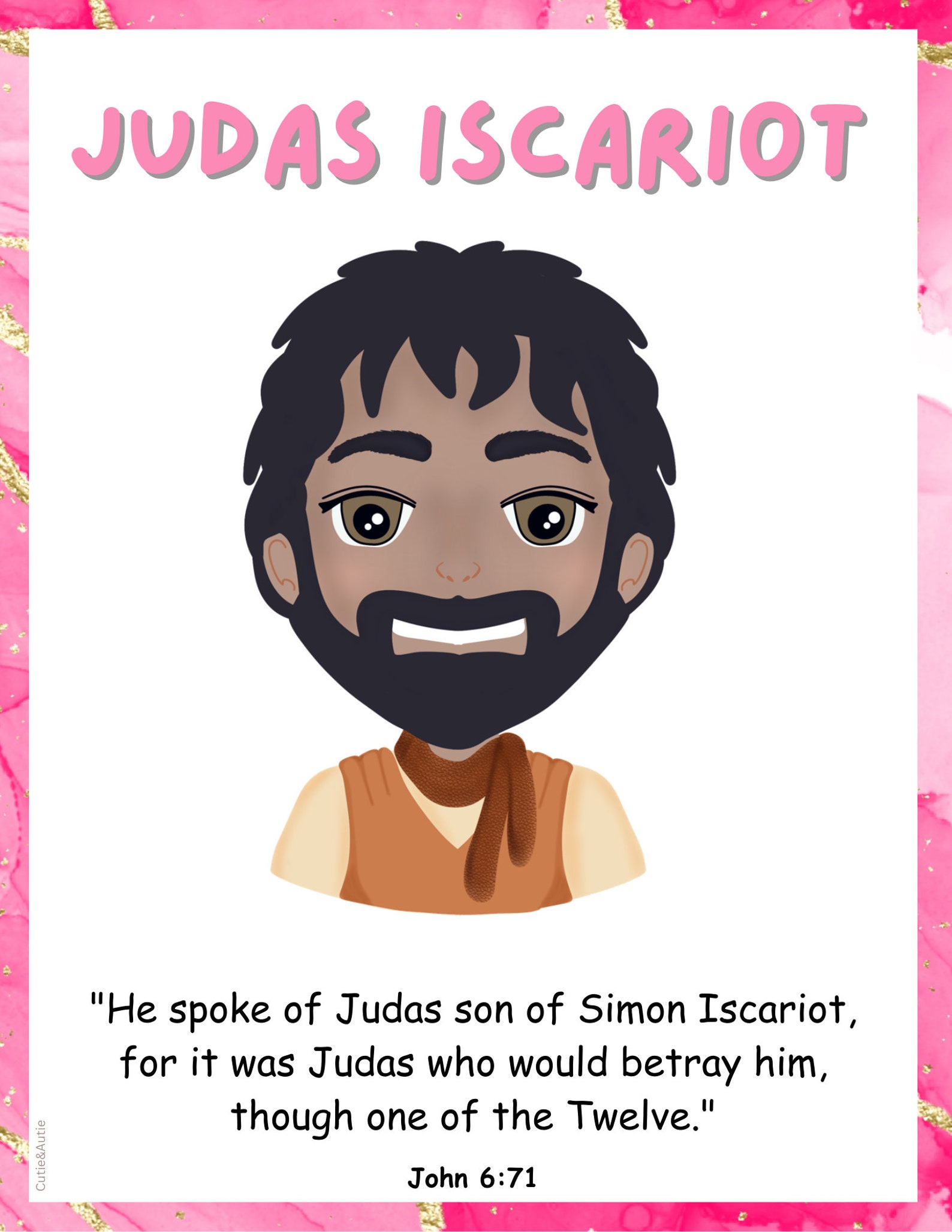 12 Apostles and Jesus - Bible Verse Cards 3.8 X 5.2 & Posters 8.5 X 11 ...