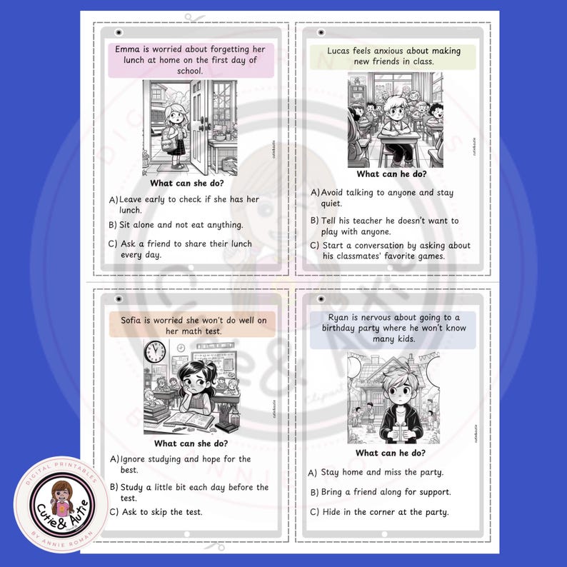 Worry Cards for Kids With Autism Worry Management Cards for Kids 28 ...