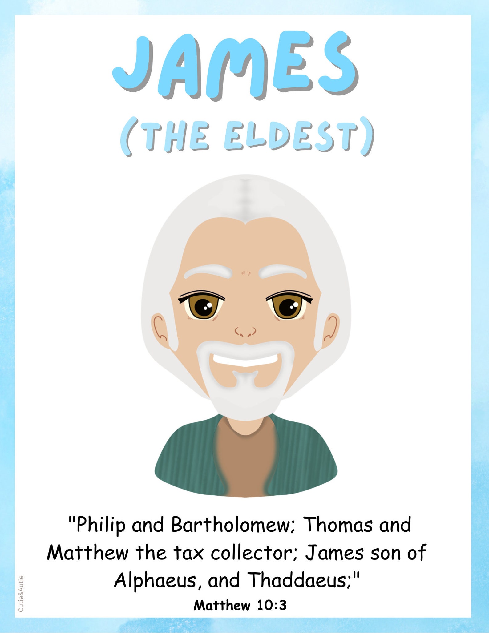 12 Apostles and Jesus - Bible Verse Cards 3.8 X 5.2 & Posters 8.5 X 11 ...