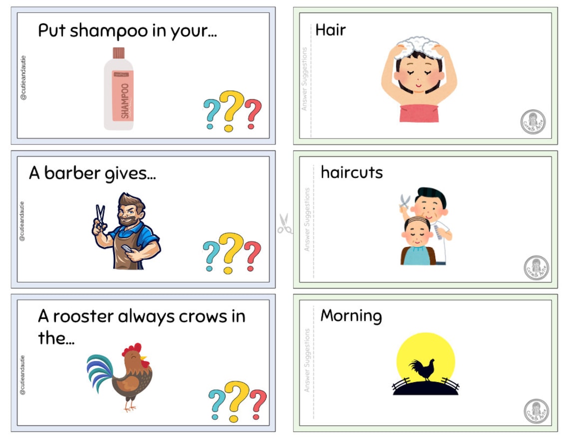 Predictable Pathways: Auditory Closure Flashcards for Autism 45 ...