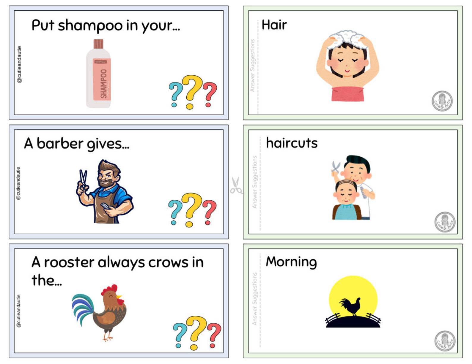 Predictable Pathways: Auditory Closure Flashcards for Autism 45 ...