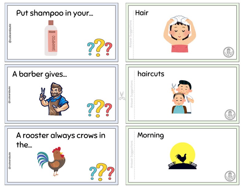 Predictable Pathways: Auditory Closure Flashcards for Autism 45 ...