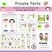 Public and Private Body Parts Cards - Personal Safety - Etsy