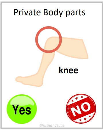 Public and Private Body Parts Cards - Personal Safety - Etsy