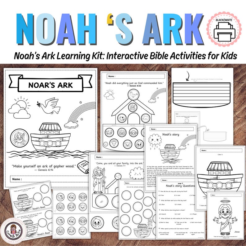 Noah’s Ark Activity Pack: Stories, Worksheets, and Fun for Kids"24 ...