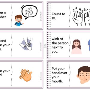 Following Directions Visual Supports - Autism - 60 Questions - Etsy