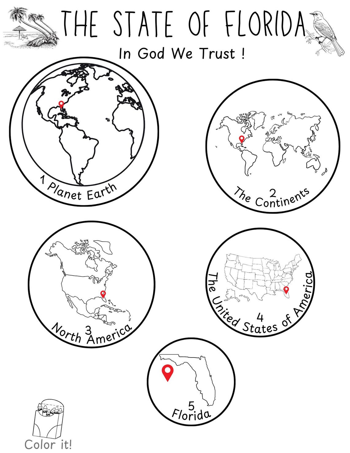 My Florida Symbols & Geography Pack/explore State Symbols, Geography ...