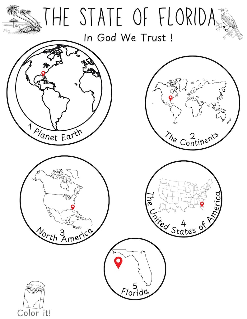 My Florida Symbols & Geography Pack/explore State Symbols, Geography ...