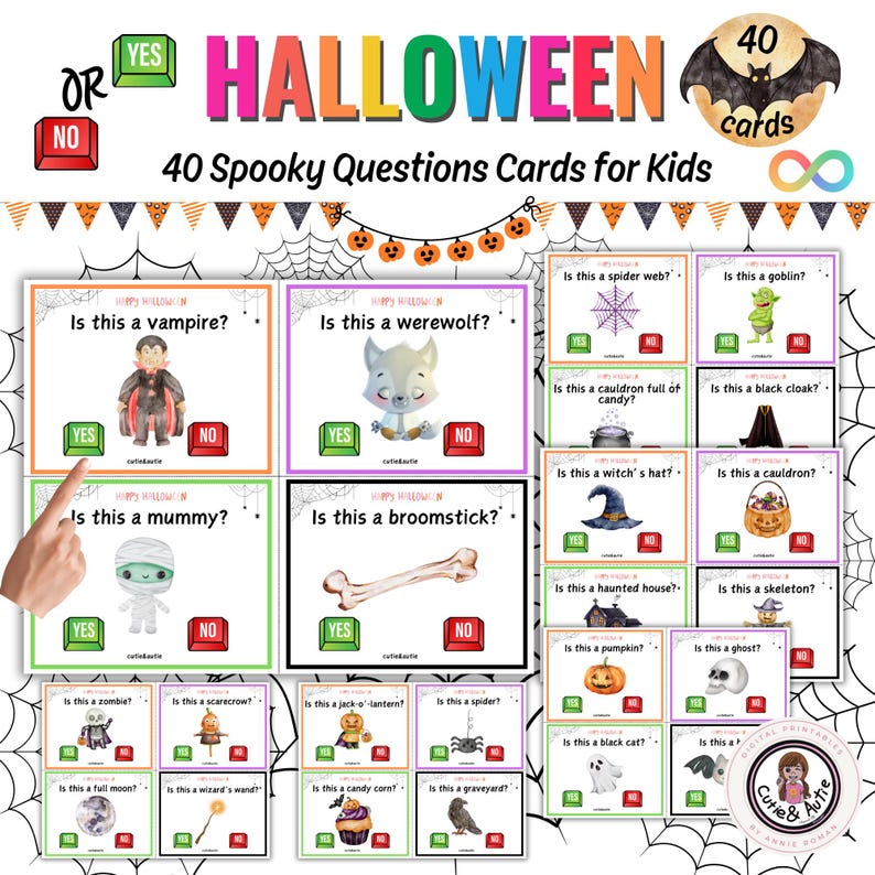 Halloween Yes or No Quiz:40 Spooky Questions for Kids - Etsy