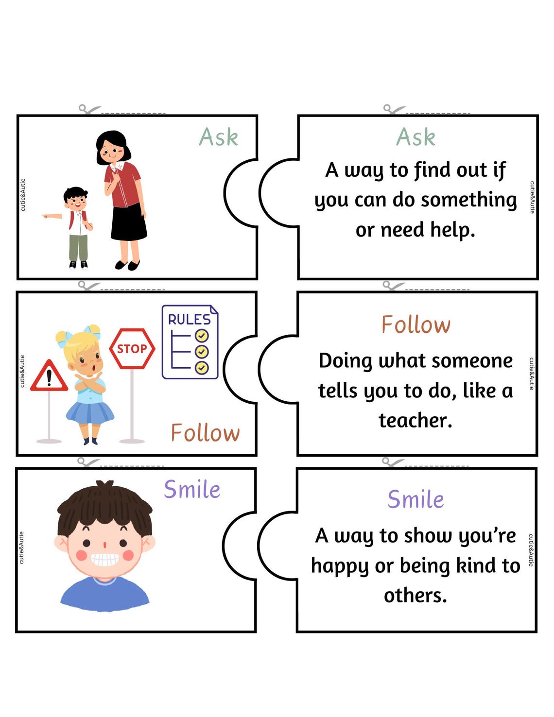 Social Skills Builder: Interactive Cards for Kids With Autism 320 Cards ...