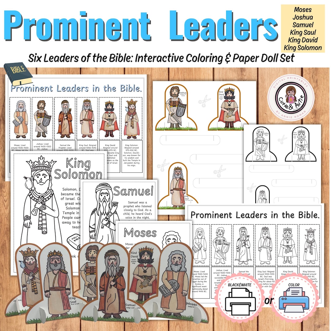 Leaders of the Bible Set:coloring and Paper Dolls, Sunday School 6 ...