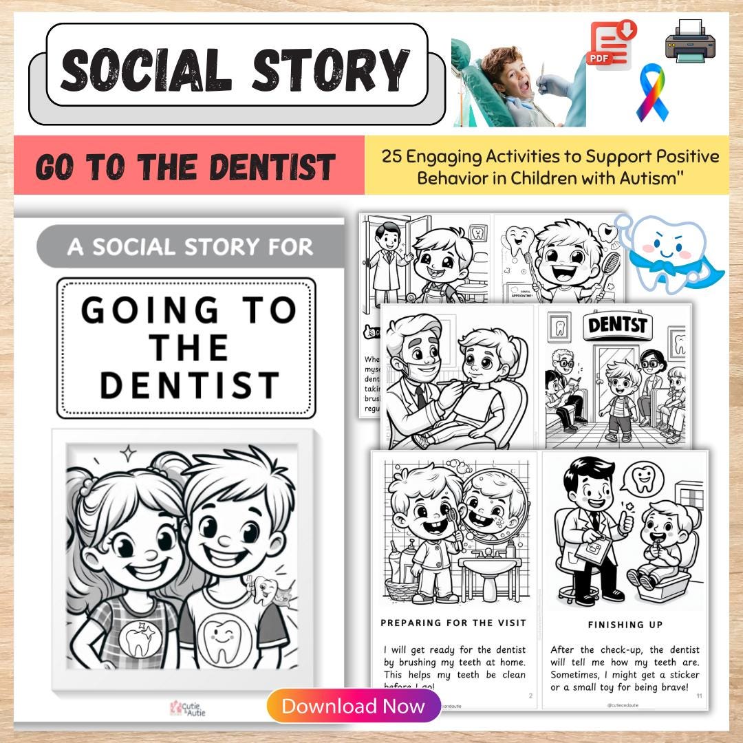 A Social Story for Kids for Kids With Autism: Going to the Dentist ...