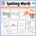 Spelling CVC Word Work Practice Worksheets for Kindergarten & First ...