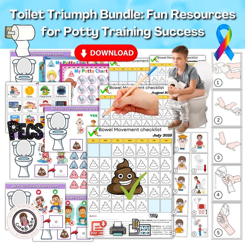 Toilet Triumph Bundle: Fun Resources for Potty Training Success ...