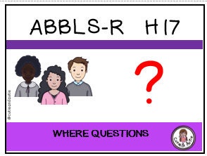 WH Questions ABBLS-R H17 Intraverbal Task Card + Data Sheet 54 Options ...