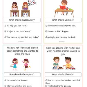 Social Clues Visual Cards / Understanding Daily Interactions for Kids ...