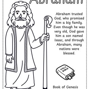 Six Patriarchs of the Bible: Interactive Coloring & Paper Doll Set - Etsy