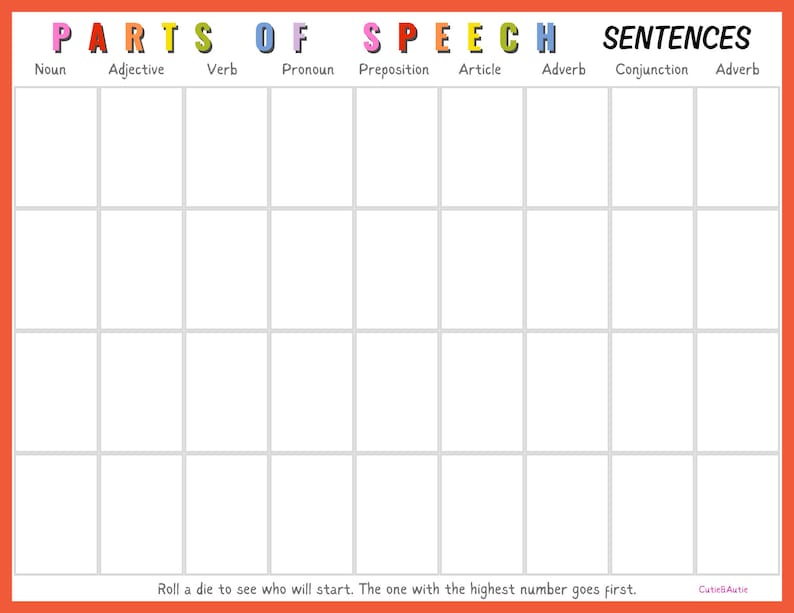 Grammar Quest: Sorting and Classifying Parts of Speech Game - 2 & 3 ...