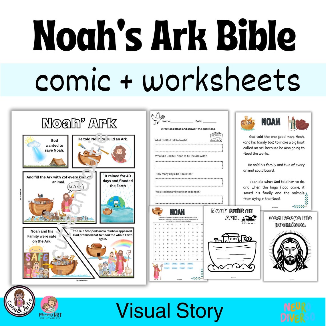 Noah's Ark Bible Lessons & Sunday School Unit for Preschool Christian ...