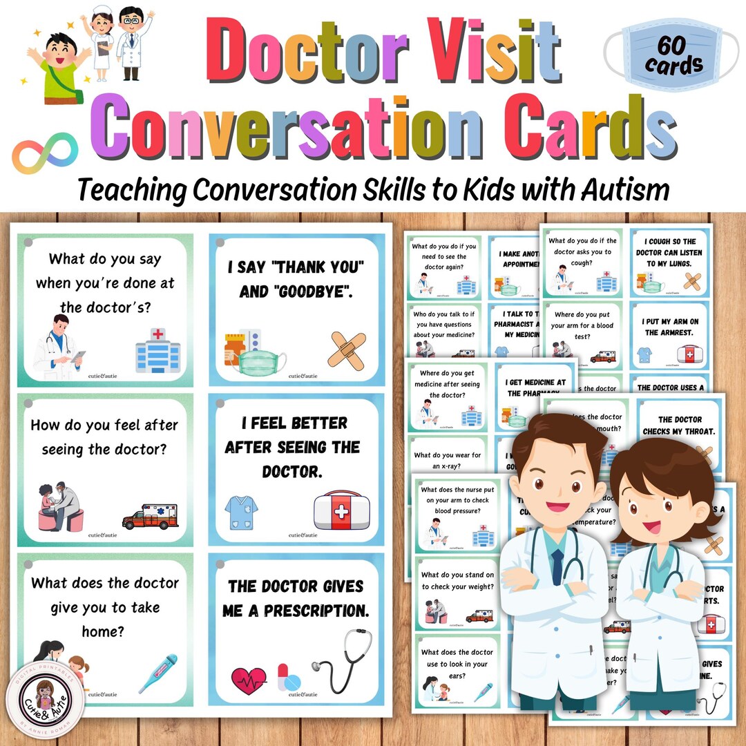 Doctor Visit Conversation Cards: Speech Prompts for Children With ...