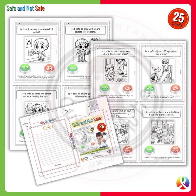 Safe and Not Safe: Visual Cards for Kids With Autism to Learn About ...