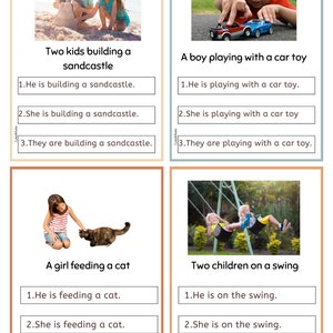 Pronouns Speech Therapy - She , He, They . 40 Cards - Etsy