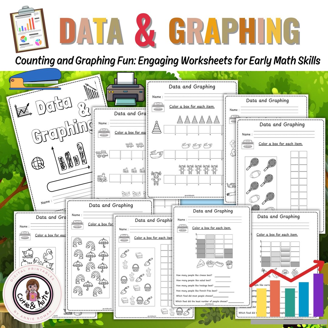 Data and Graphing Activity Sheets Kindergarten and First Grade - Etsy