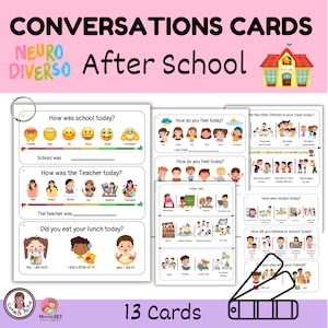 Conversations Cards After School - Speech Therapy - Etsy