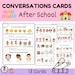 Conversations Cards After School - Speech Therapy - Etsy