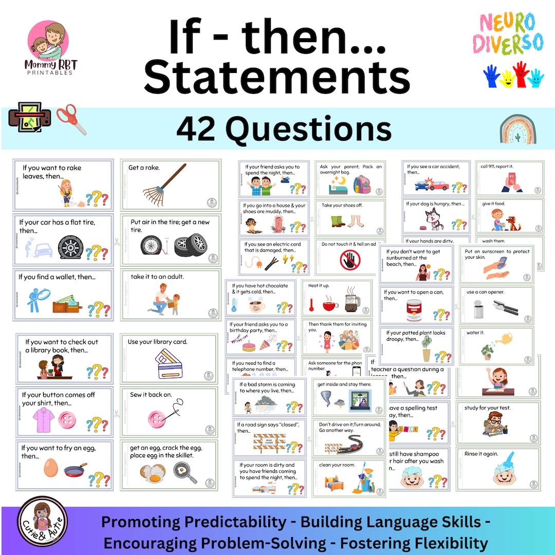 If-then Statements for Children With Speech Delay, Autism, or Gestalt ...