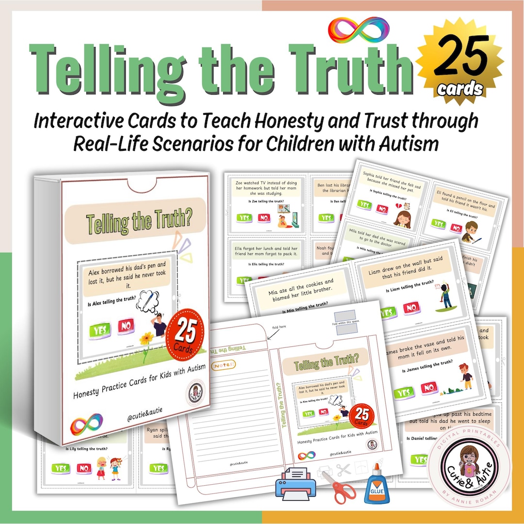 Telling the Truth?25 Scenario Cards to Help Kids With Autism Recognize ...