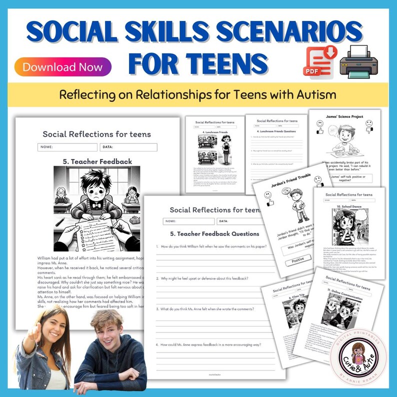 Social Skills (25) Scenarios: Reflecting on Relationships for Teens ...