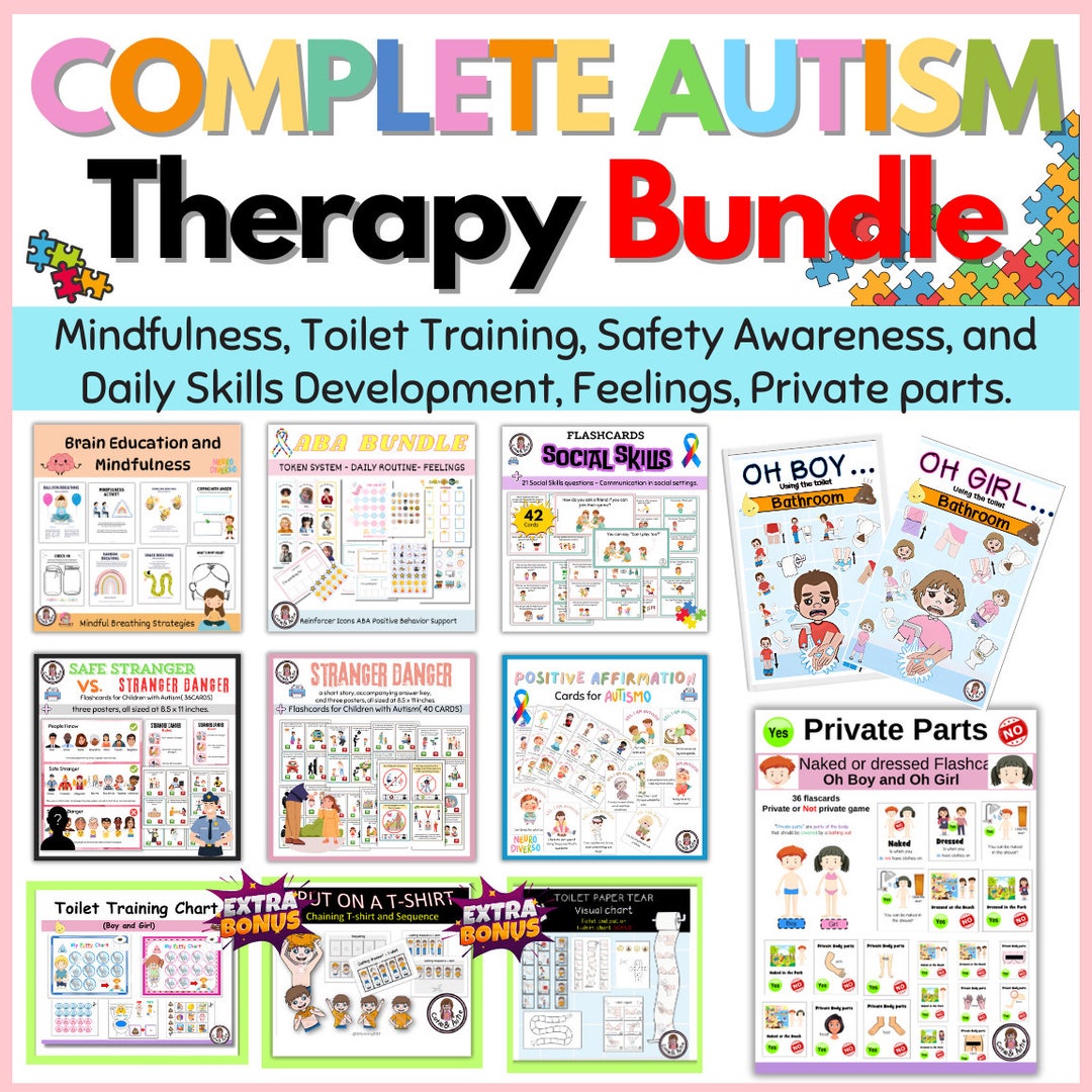 Complete Autism Therapy Bundle: Mindfulness, Toilet Training, Safety ...